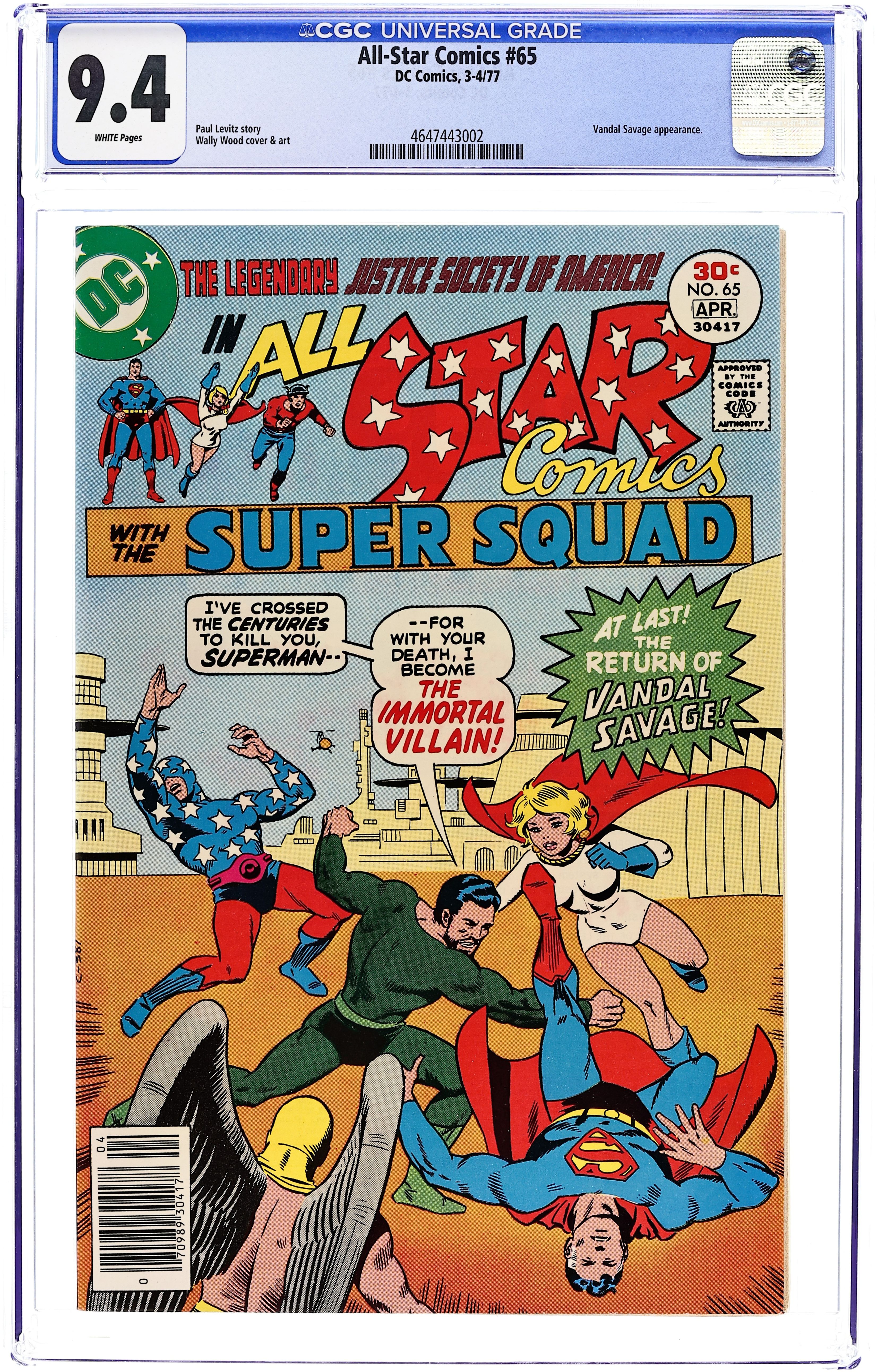 All Star Comics (1940-1978) 65 CGC 9.4