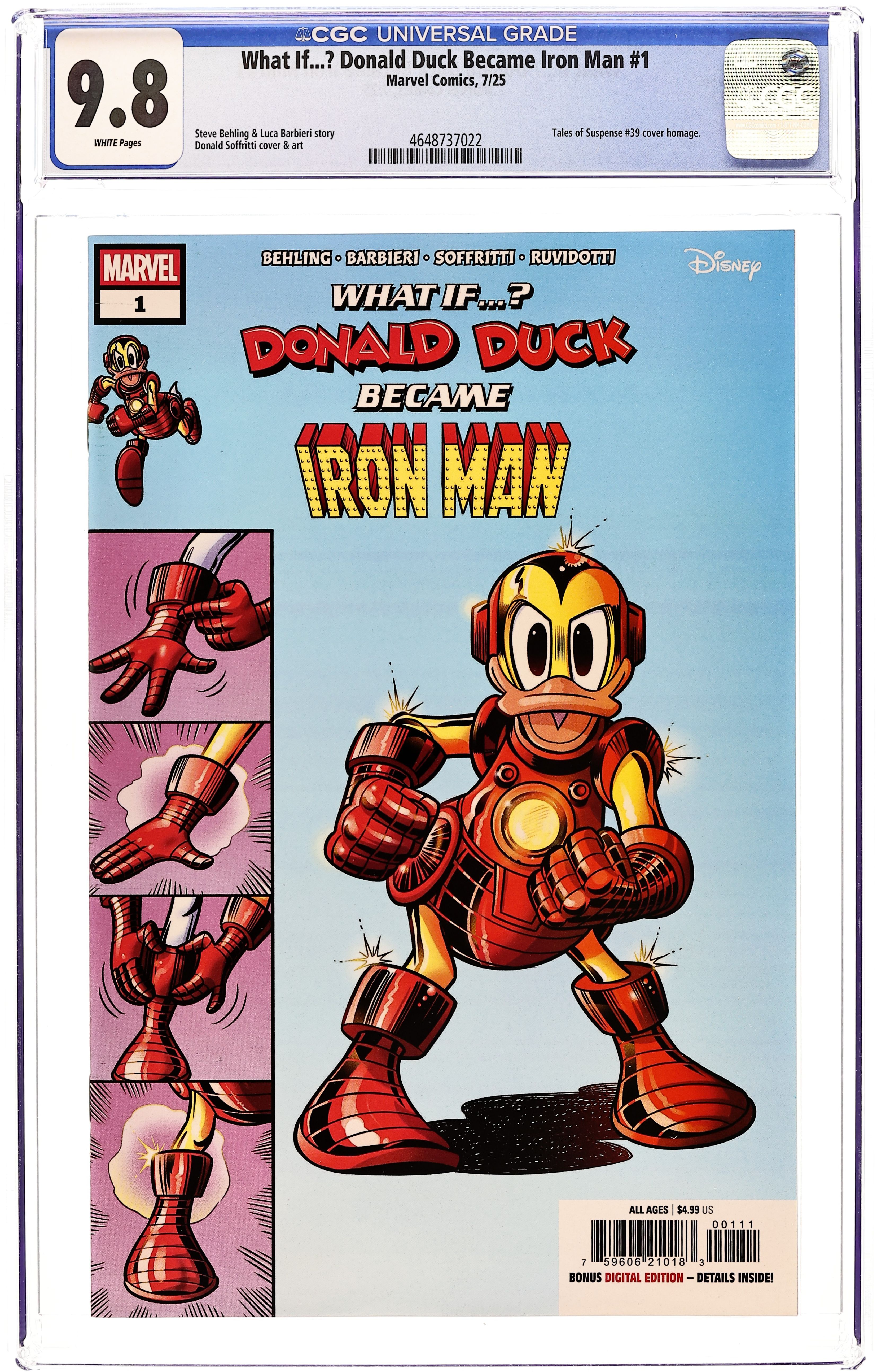 What If Donald Duck Became Iron Man (2025 Marvel) 1A CGC 9.8