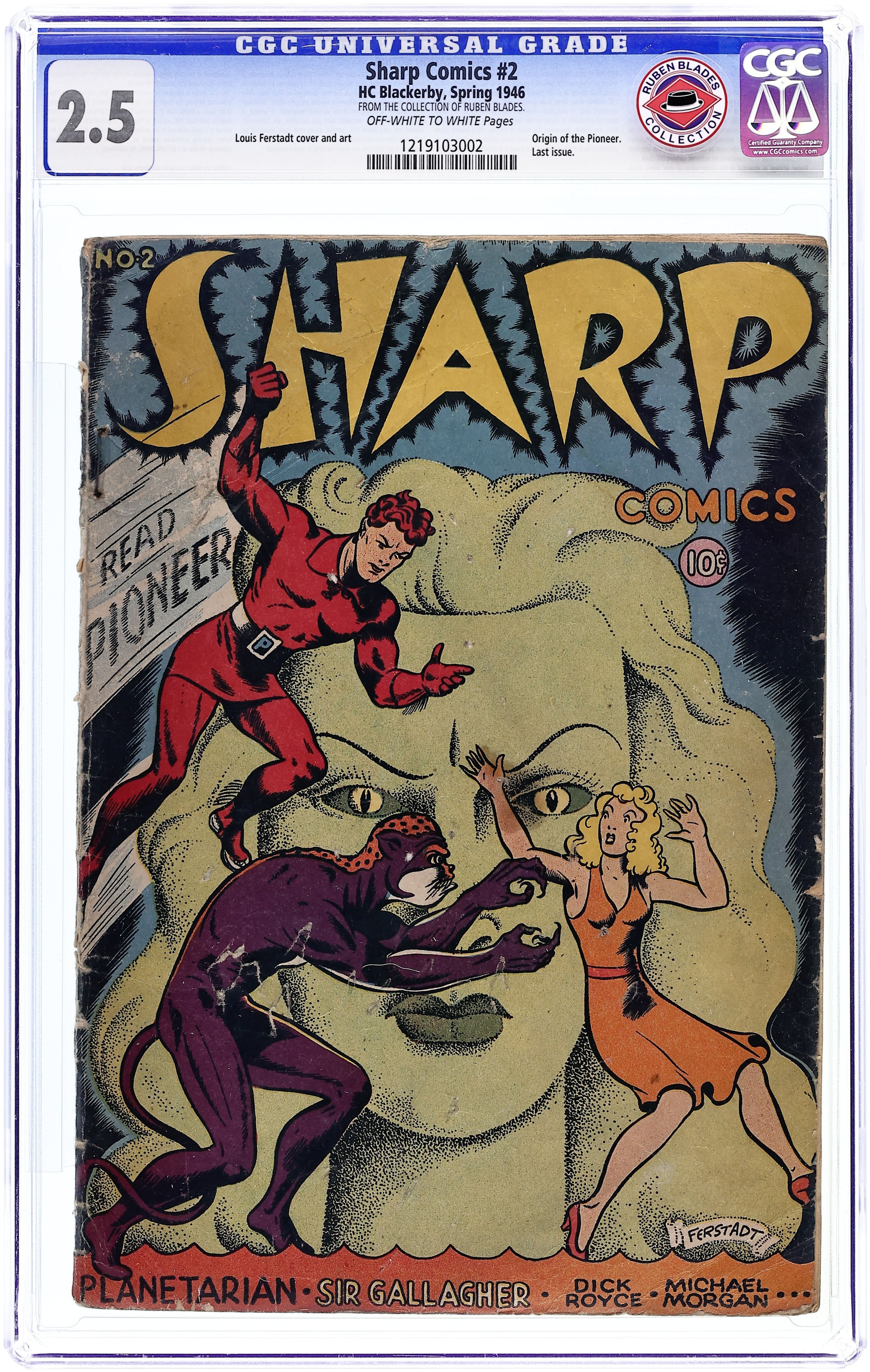 Sharp Comics (1945) 2 CGC 2.5