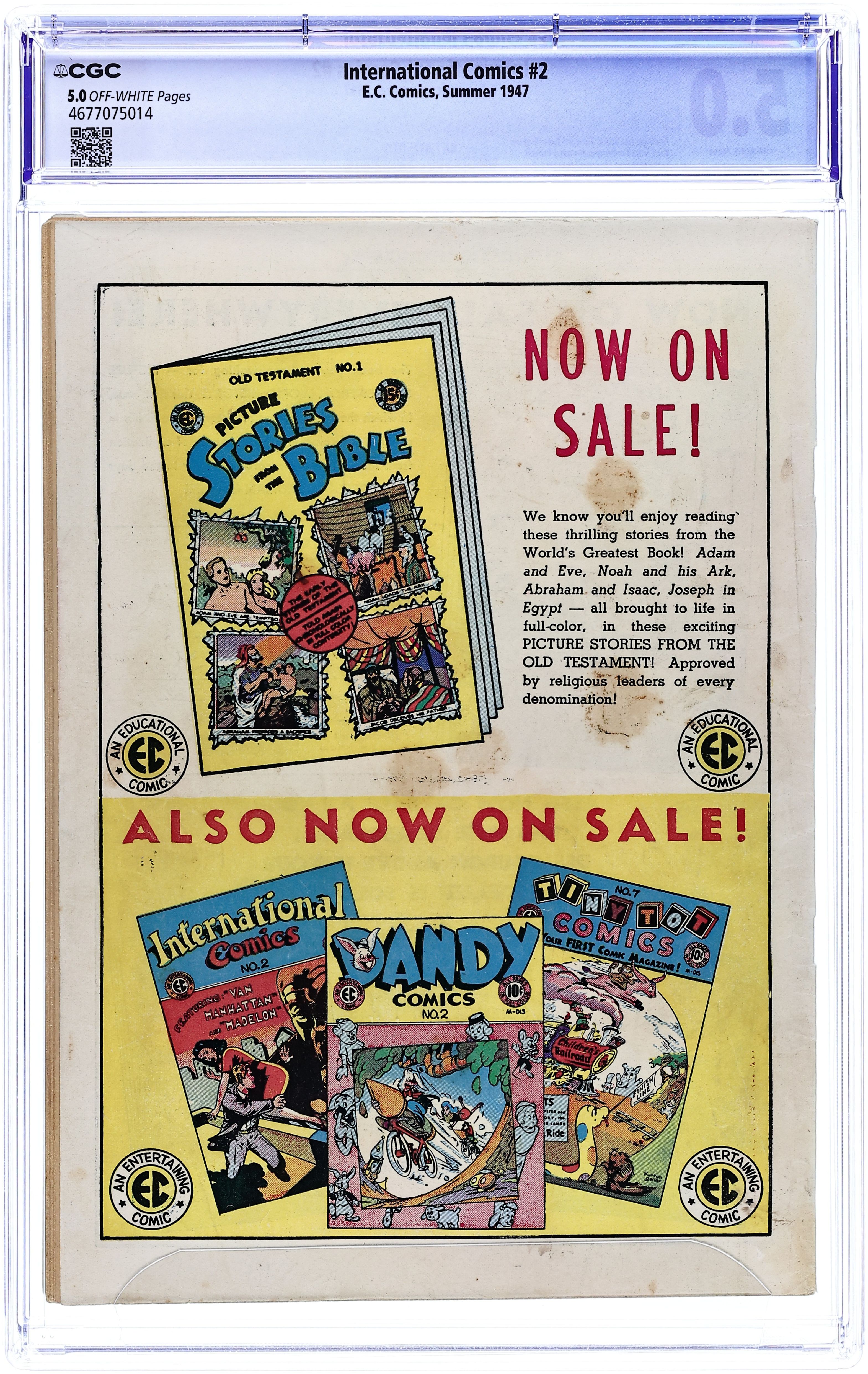 International Comics (1947) comic books graded by CGC