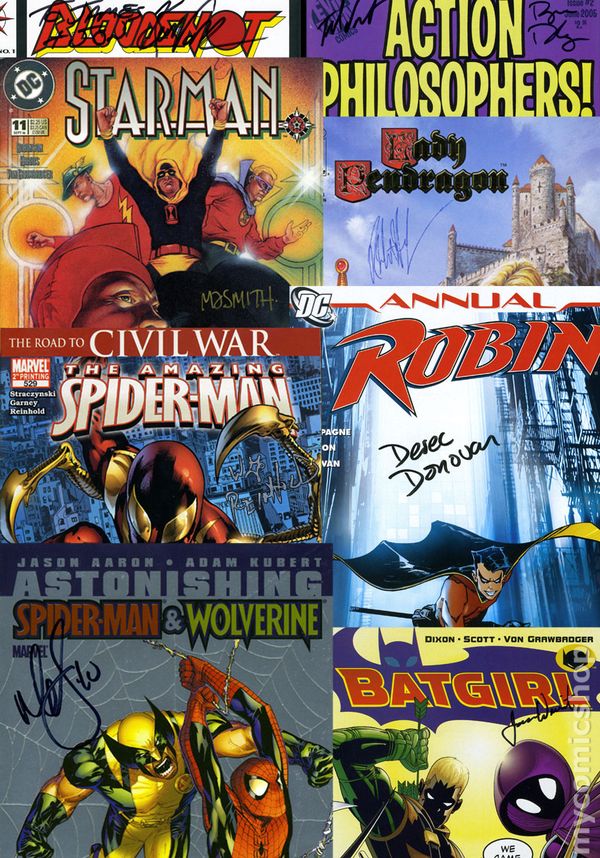 Autographed Value Pack Grab Bag: 30 comic lot no duplicates comic books
